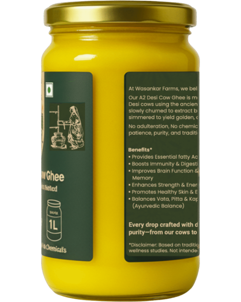 Premium A2 Desi Cow Ghee 500 ml – Wasankar Farms | Buy A2 Desi Cow Ghee ...