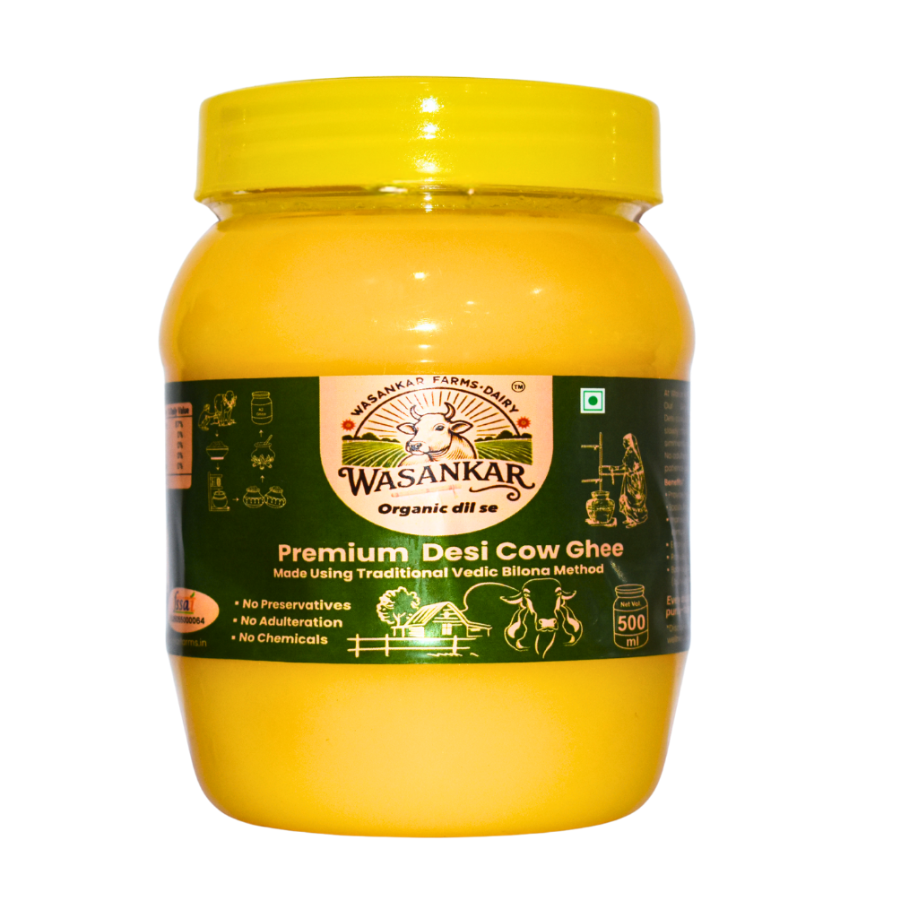 Premium A2 Desi Cow Ghee 500 ml – Wasankar Farms | Buy A2 Desi Cow Ghee ...