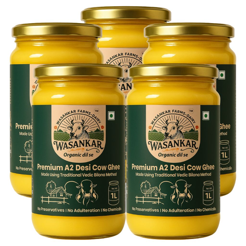 Premium A2 Desi Cow Ghee 500 ml – Wasankar Farms | Buy A2 Desi Cow Ghee ...